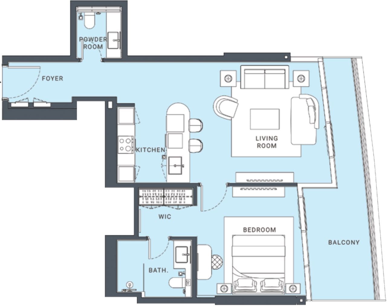 Al Danah Residential Tower by Dubai Investments in Danah Bay, Al Marjan ...